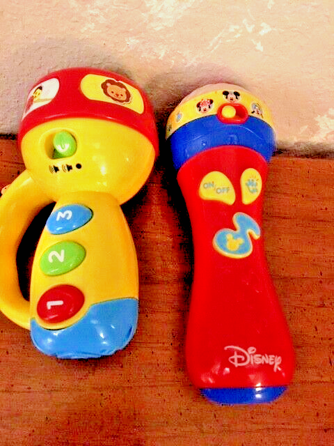 Vtech Flashlight Spin and Learn Color Learning Toy & Disney Flashlight ...