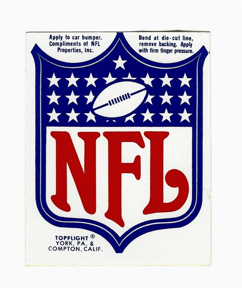 Official NFL Shield Decal Sticker.NFL Properties.Same day Ship.Real NFL ...