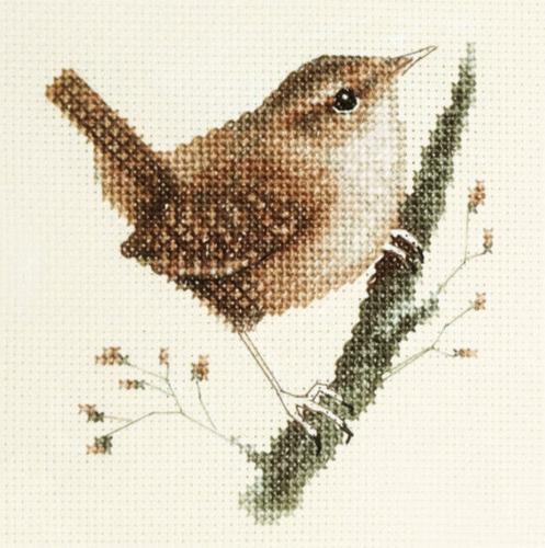 WREN Garden Bird ~ Full counted cross stitch kit + all materials *Fido ...