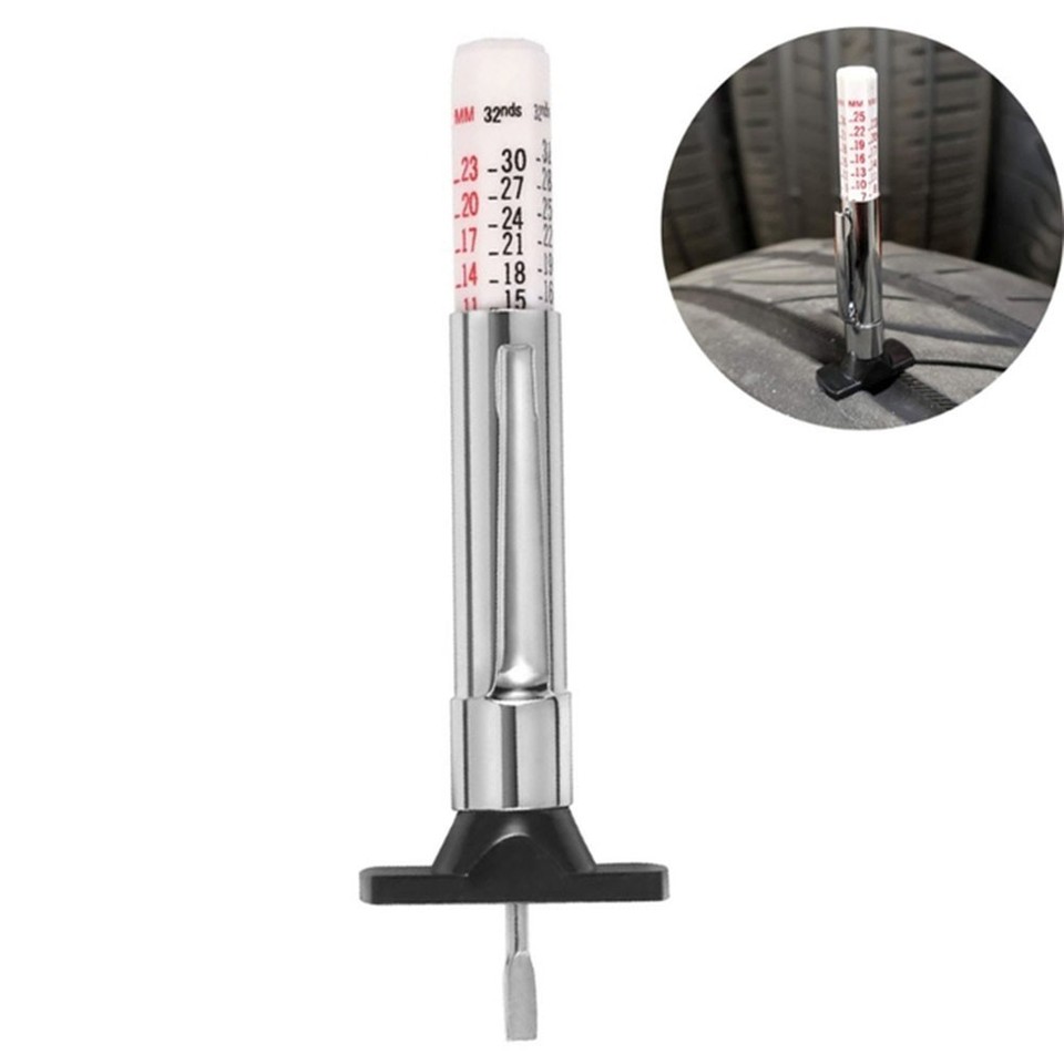 Tyre Depth Gauge Tire Gauge Meter 25MM Tread Mark Measuring Tool Brand ...