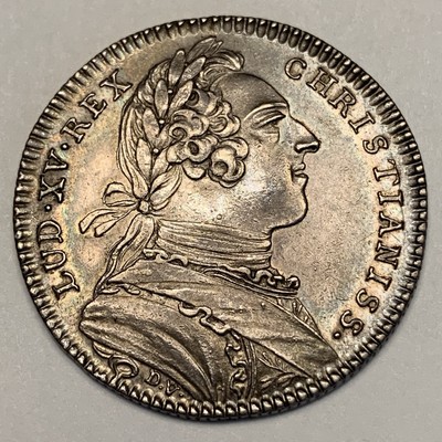 1700s Silver Coin – French Jeton Louis XV – Châlons City Arms ...