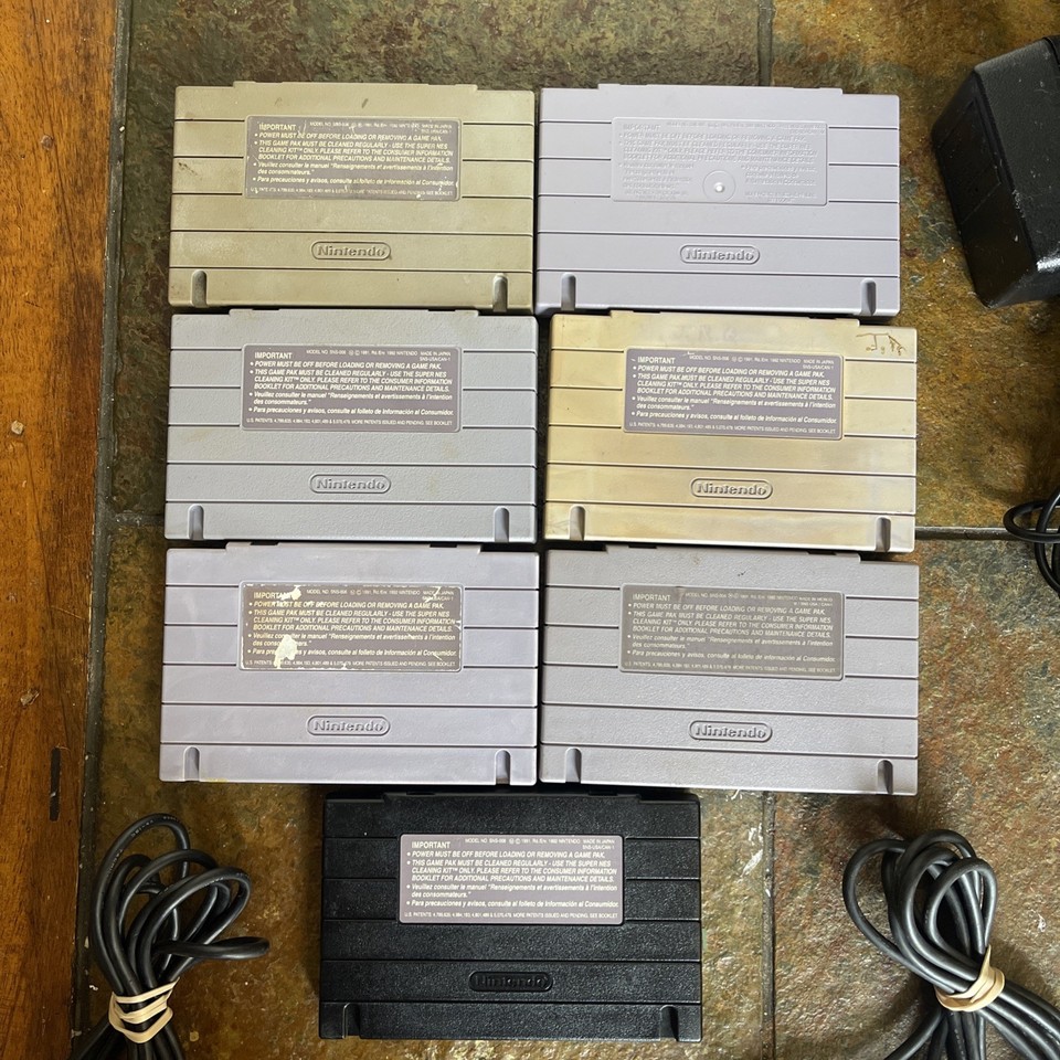 Super Nintendo SNES Console Bundle w/ 7 Games Mario , Street Fighter ...