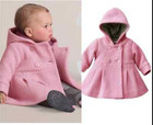 New Baby Toddler girls spring winter Horn Button Hooded Coat Outerwear ...