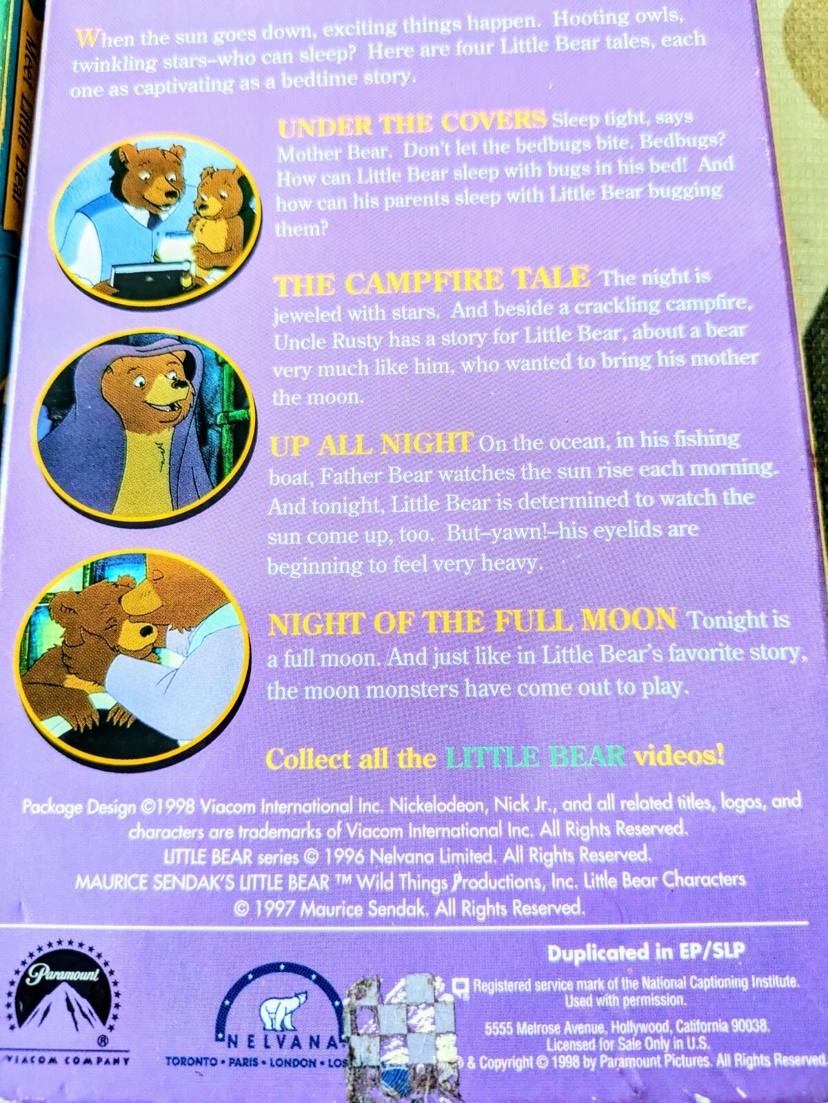 Vtg Nick Jr Little Bear - Meet Little Bear - Goodnight Little Bear VHS ...