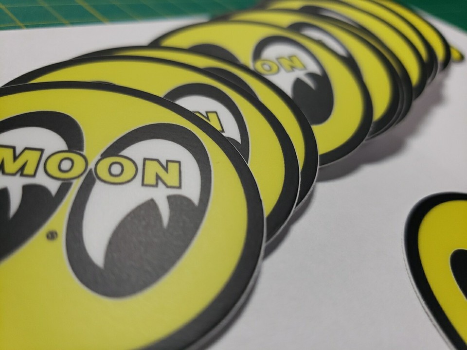 x2 Moon Eyes Stickers - 2 inch Round Rat Fink Hot Rod Old School ...