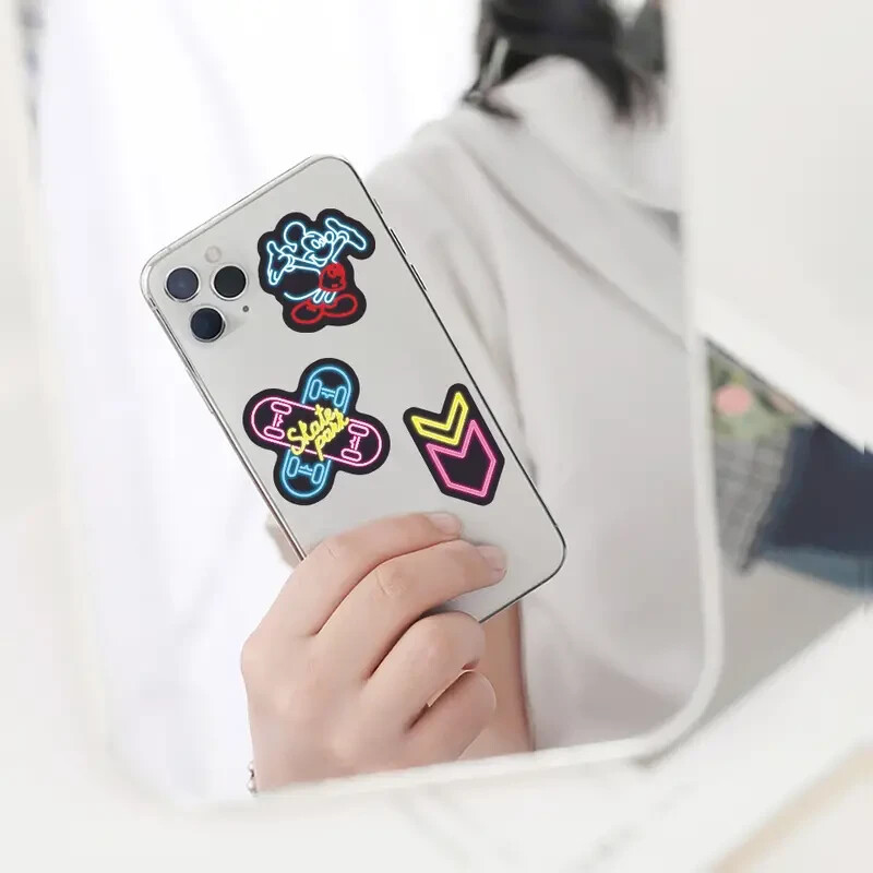 Neon Party Sticker 200 set Car case phone cool stickers | eBay