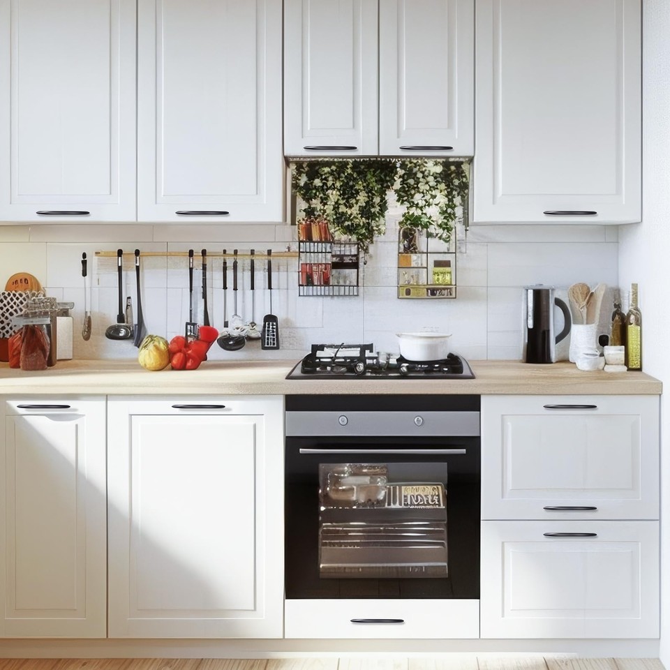 10 Pack Matte Black Cabinet Handles-5 inch/128mm Screw Spacing Arch Drawer Pu... | eBay