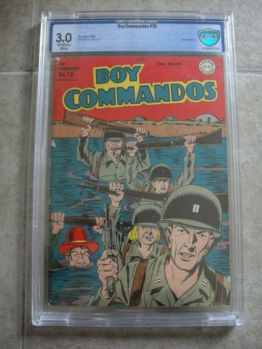 Boy Commandos #10 CBCS 3.0 OW/W DC Comics 1945 WWII War Cover Golden Age CGC | eBay