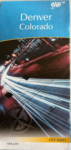 New AAA DENVER COLORADO ROAD MAP Highway CO CITY SERIES - LARGE Newest ...