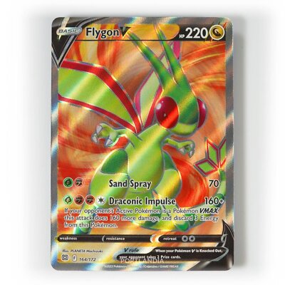 Pokemon - Flygon V - 164/172 - SWSH Brilliant Stars - Full Art Card ...
