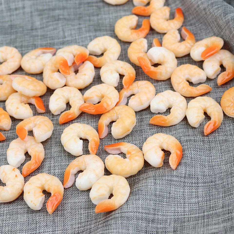 Set of 3 Simulated Shrimp Toys Child Plastic Mini Figures for Kids ...