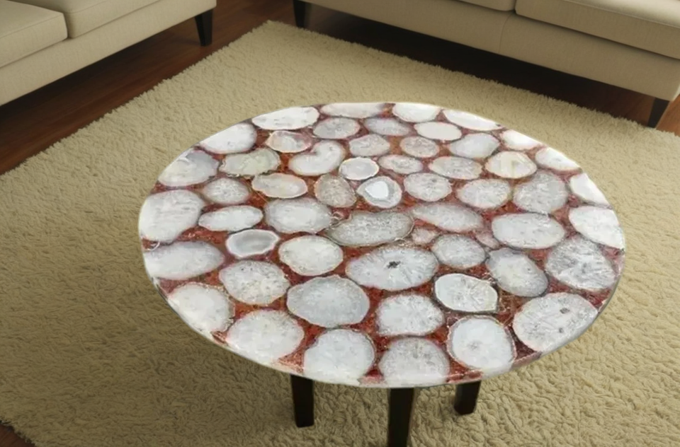 Luxury White Agate Coffee Table - Natural Stone Handmade Furniture ...