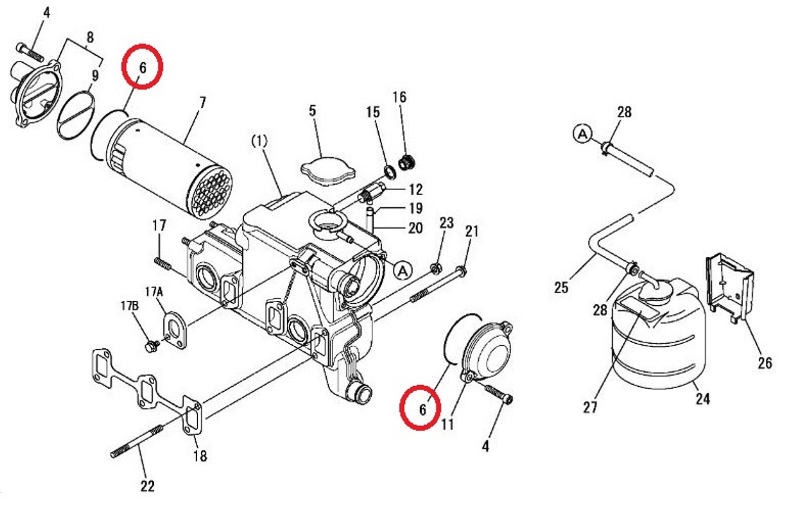 Genuine YANMAR 3JH4E Heat Exchanger O ring - 129670-44150 | eBay