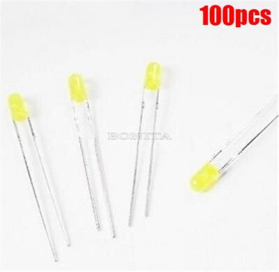 100Pcs Yellow Light Super Bright Diffused Led 3Mm Yellow Color Ic New za | eBay
