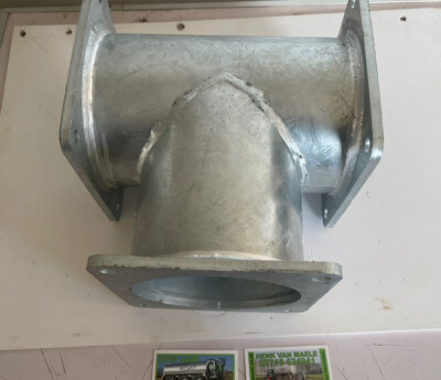 T-piece 6" type 6x6x6 square bolt on flange slurry tanker galvanized ...