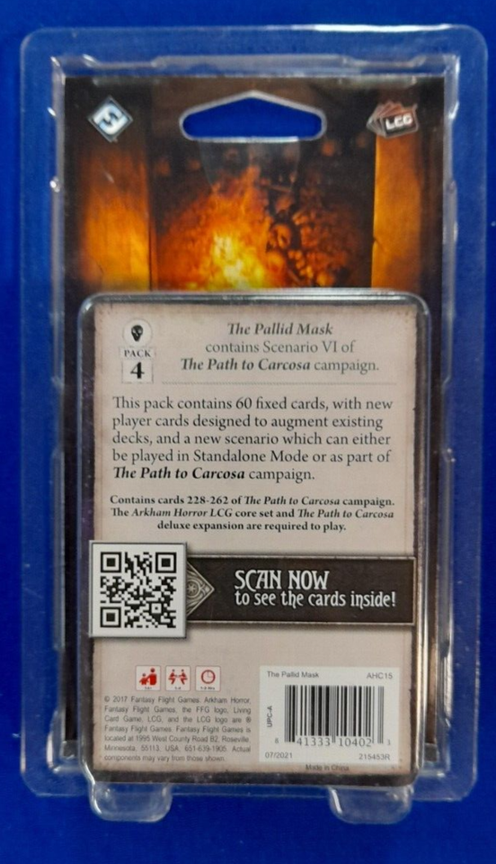 The Pallid Mask (FFGAHC15) Arkham Horror LCG | eBay UK