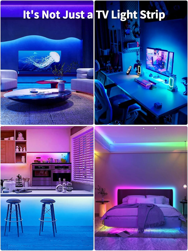 LED Lights for TV, 16.4Ft TV LED Backlight for 50-75In, RGB TV LED ...