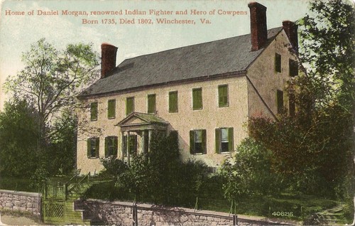 Postcard Virginia Winchester Home of Daniel Morgan Hero of Cowpens ...