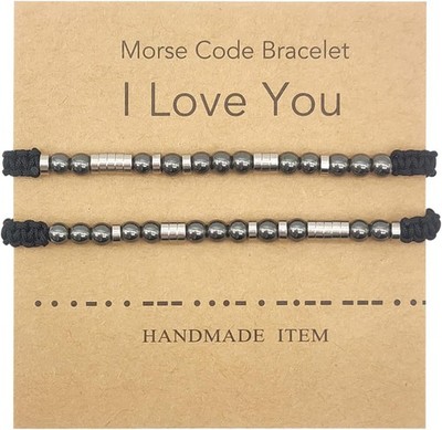 Morse Code Bracelets I Love You, Couple Bracelets Mutual Matching ...
