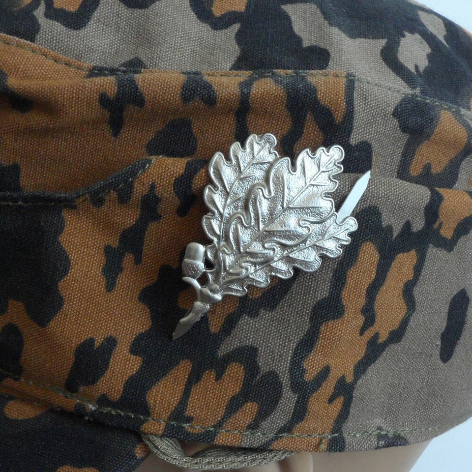 WWII German Army Sniper Cap M43 Oak Leaf Camo Field Cap Hat Cotton Size ...