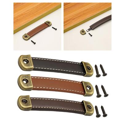 Drawer Pull Handle Replacement Straps PU Leather Luggage Handle for ...