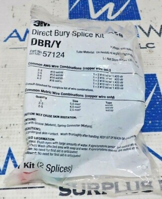 3M DBR/Y DIRECT BURY SPLICE KIT 57124 NEW 2 IN BAG | eBay