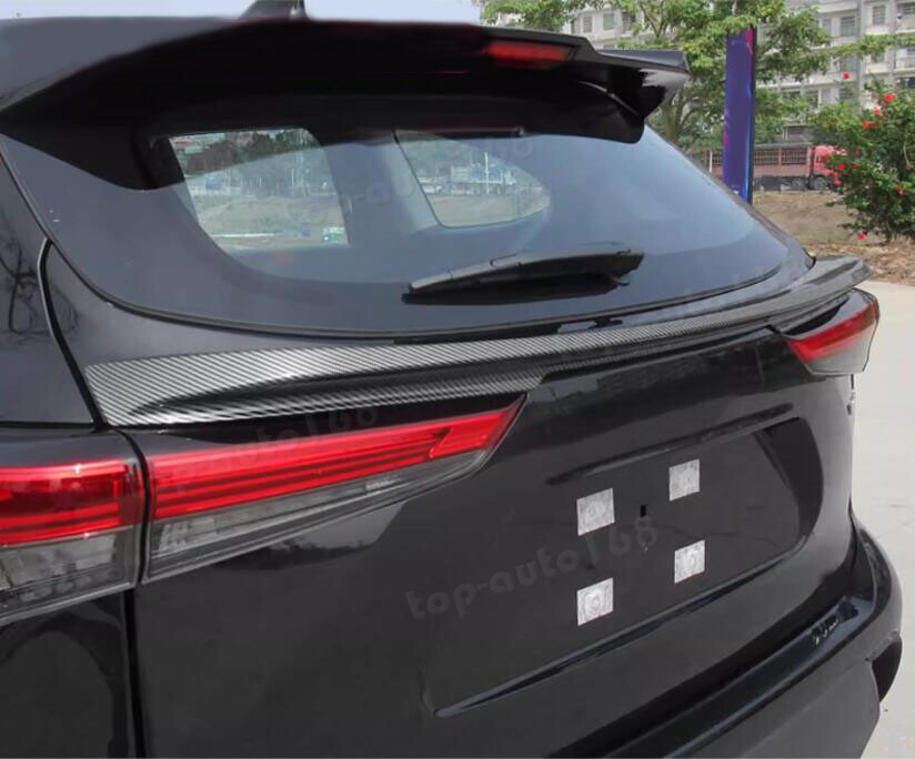 Carbon Fiber Look Rear Tail Door Spoiler Wing For Toyota Highlander ...