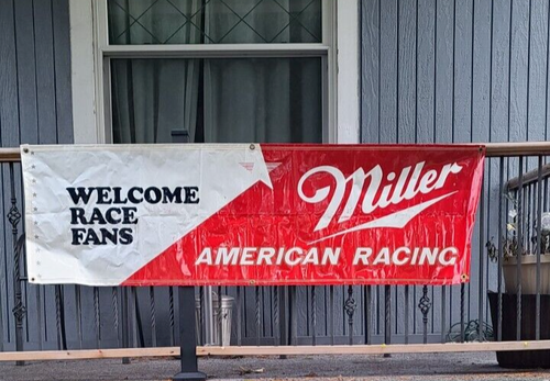 Miller Beer Welcome Race Fans NASCAR Banner Sign 2x6 ft Miller American ...