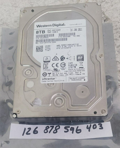 WD HGST Ultrastar DC HC320 8TB HDD SATA 7200 RPM 256 MB 3.5" p/n ...