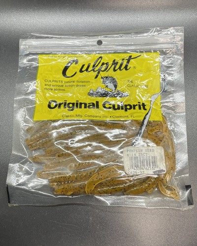 Culprit Original Fishing Lure 6” Pumpkin Seed 25 Ct. | eBay