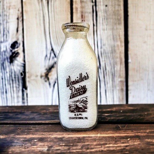 Vintage Pyro Glaze Square Quart Milk Bottle With Lid Quakertown PA ...