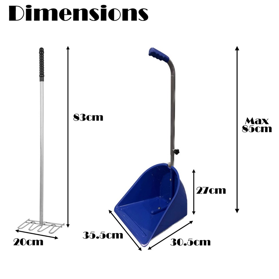 Horse Poop Scoop yard dog Manure Scoop and Rake Stable Garden Heavy ...