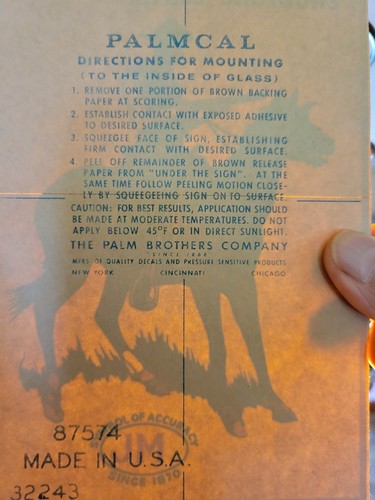 Vintage Marlin Horse & Rider decal, reverse window sticker 5x8 | eBay