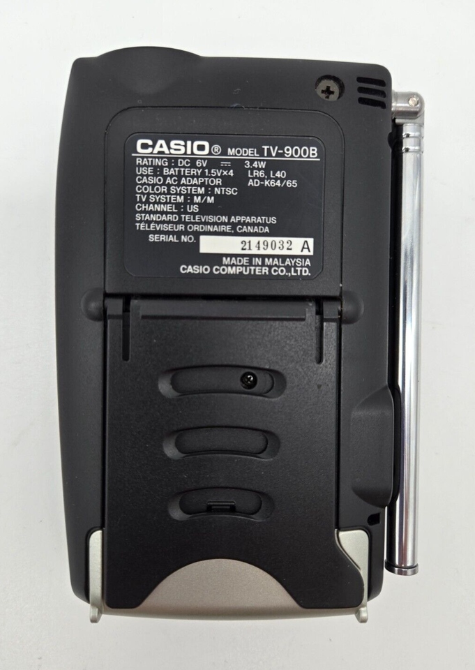 Casio TV-900 Vintage Portable Color LCD Handheld TV 2.3" Screen TESTED ...