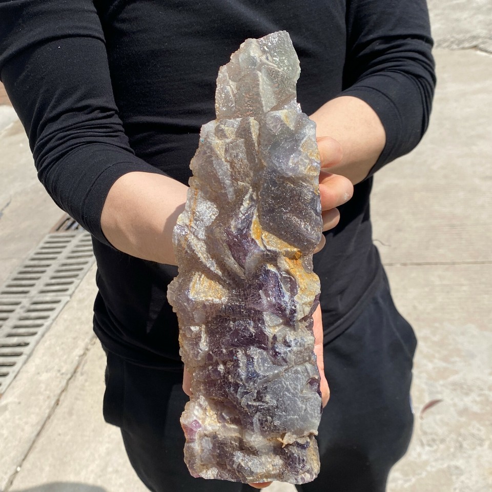 3.1LB Natural fluorite primary crystal cluster crystal mineral specimen ...