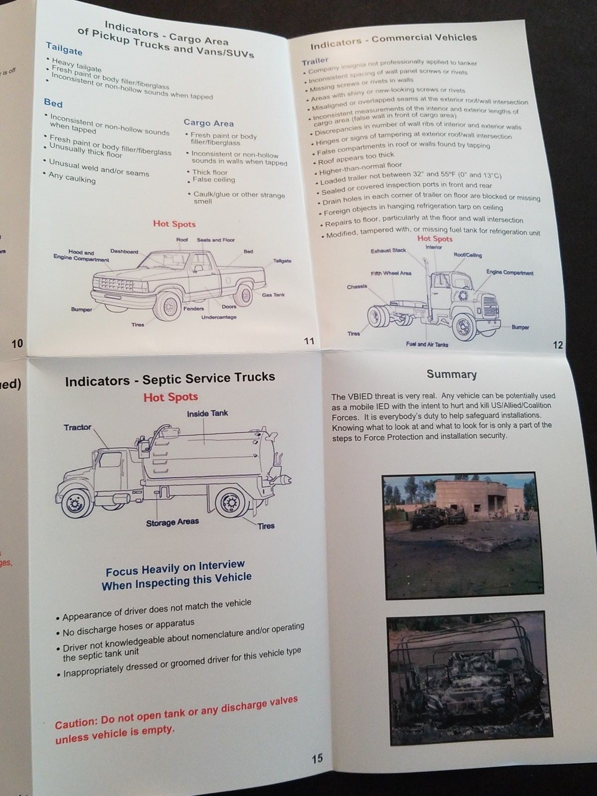 Vehicle Search Techniques (Training Aid Fold Out Card)(2004) GTA 90-01 ...
