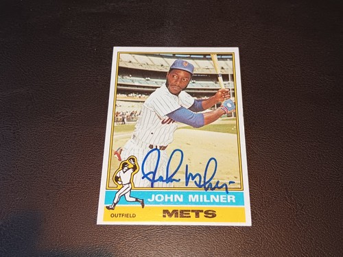 John Milner Autographed 1976 Topps #517 New York Mets Baseball Card 70s ...