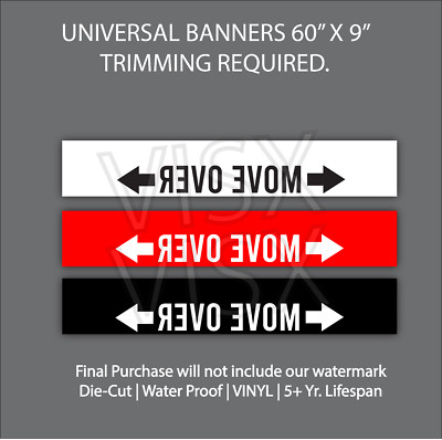 Move Over Windshield BANNER Decal Sticker jdm Sun strip daily driven ...