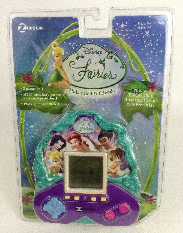 2007 Zizzle Electronic Handheld Game Disney Fairies Tinker Bell 5 Games ...