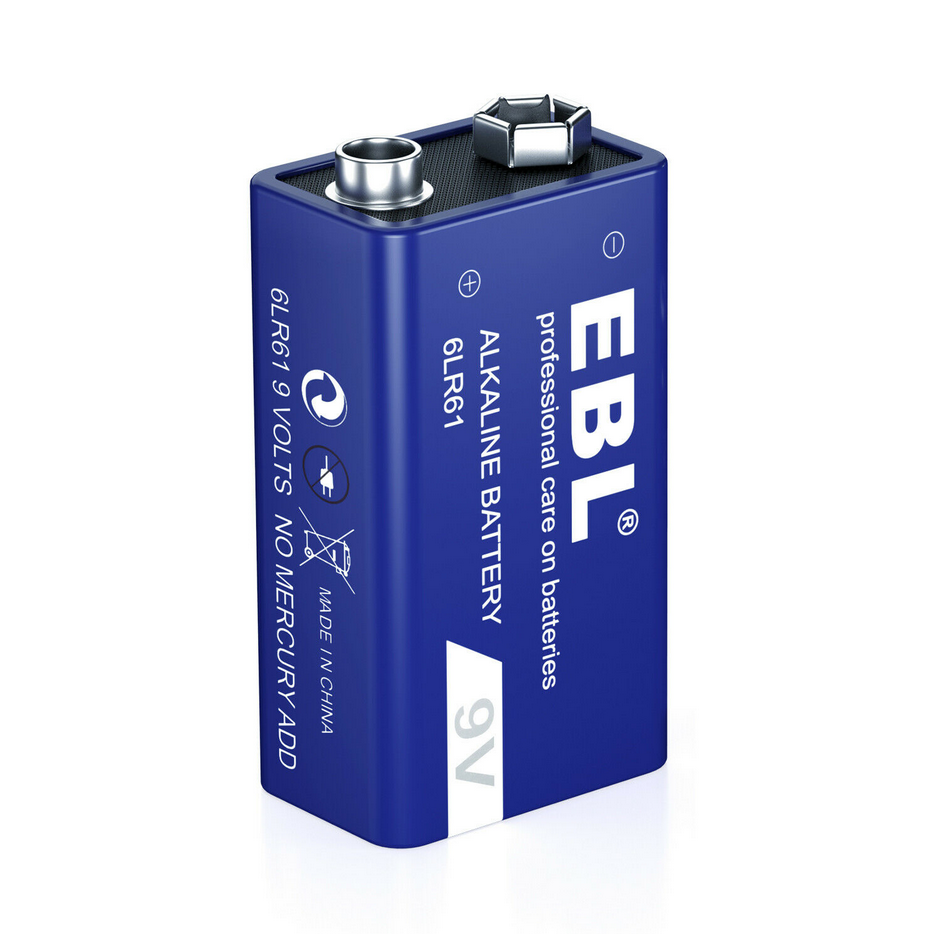 9 Volt Alkaline Single Use Battery / 9V Rechargeable Li-ion Batteries ...