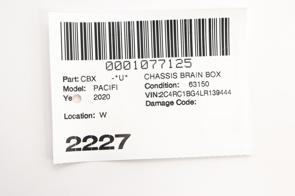 2017 - 2026 CHRYSLER PACIFICA START STOP ELECTRICAL RELAY UNIT OEM ...