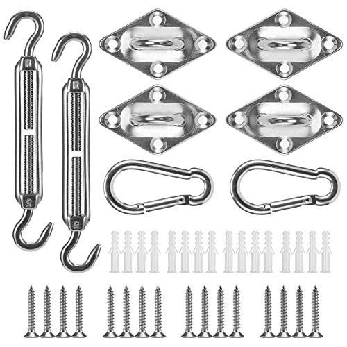 Mounting Hardware Kit for Rectangle Sun Shade Sails Stainless Steel ...
