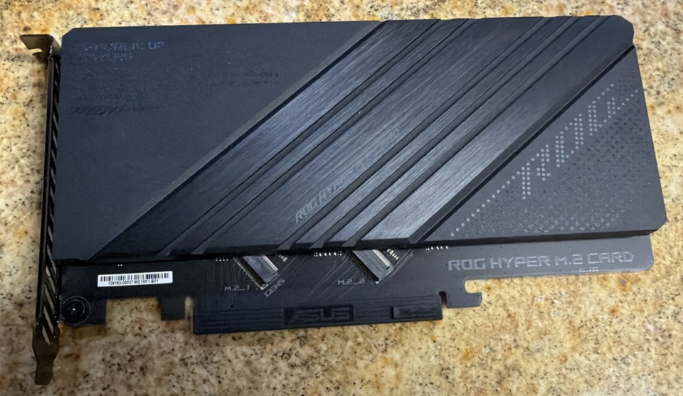ASUS ROG HYPER M.2 CARD PCIE 2 SLOTS NVME M.2 SSD EXPANSION CARD | eBay