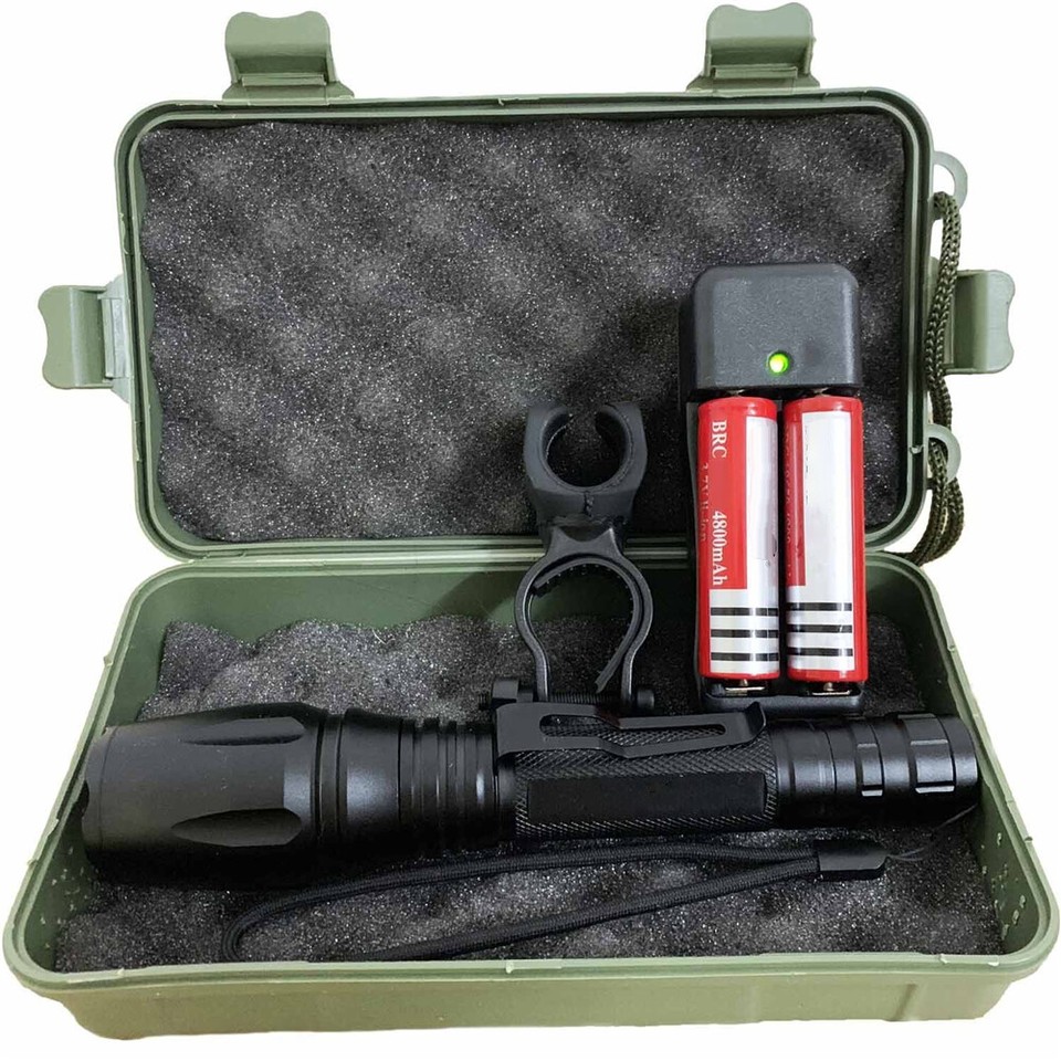 Powerful Super Bright LED Flashlight Rechargeable Hand Torch Lamp Light ...