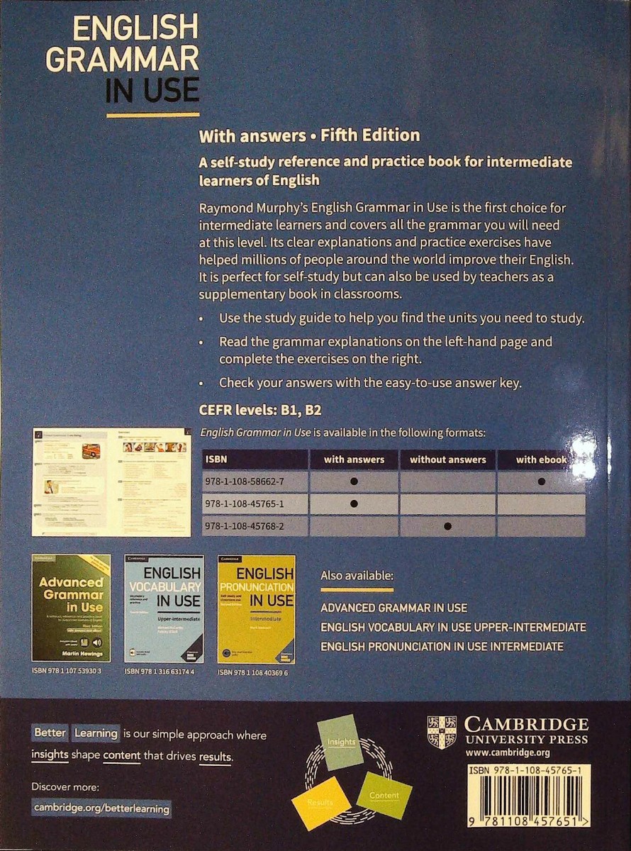 English Grammar In Use 5th Edition Cambridge University Intermediate