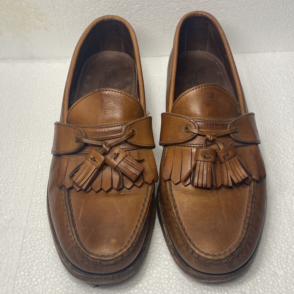 Allen Edmonds Maxfield Mens Size 9D Brown leather Slip On Tassel ...