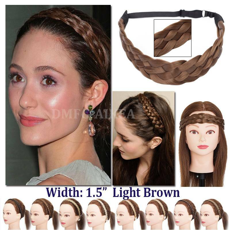 Thick Plaited Braided Headband Chunky Hair Extensions Real as Human ...