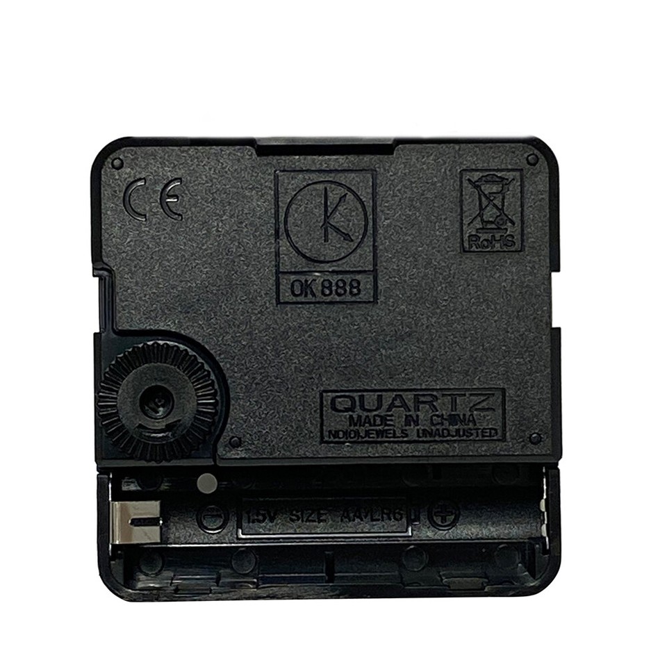 New Quartz 24 Hour Clock Movement Mechanism For 24hr Dials 130mm Black ...