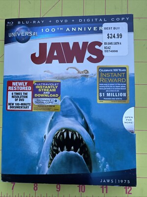 Jaws (Blu-ray/DVD, 2-Disc Set, Universal 100th Anniversary 25192128882 ...