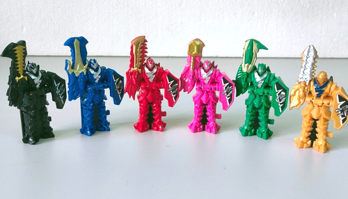 Set of 6 DX POWER RANGERS Ryusoulger keys Dino Fury Black Blue Gold ...